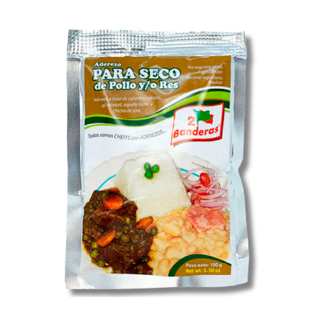 2 Banderas Aderezo para seco de Pollo y/o Res 1 Box (12u x 100g) – Mi ...